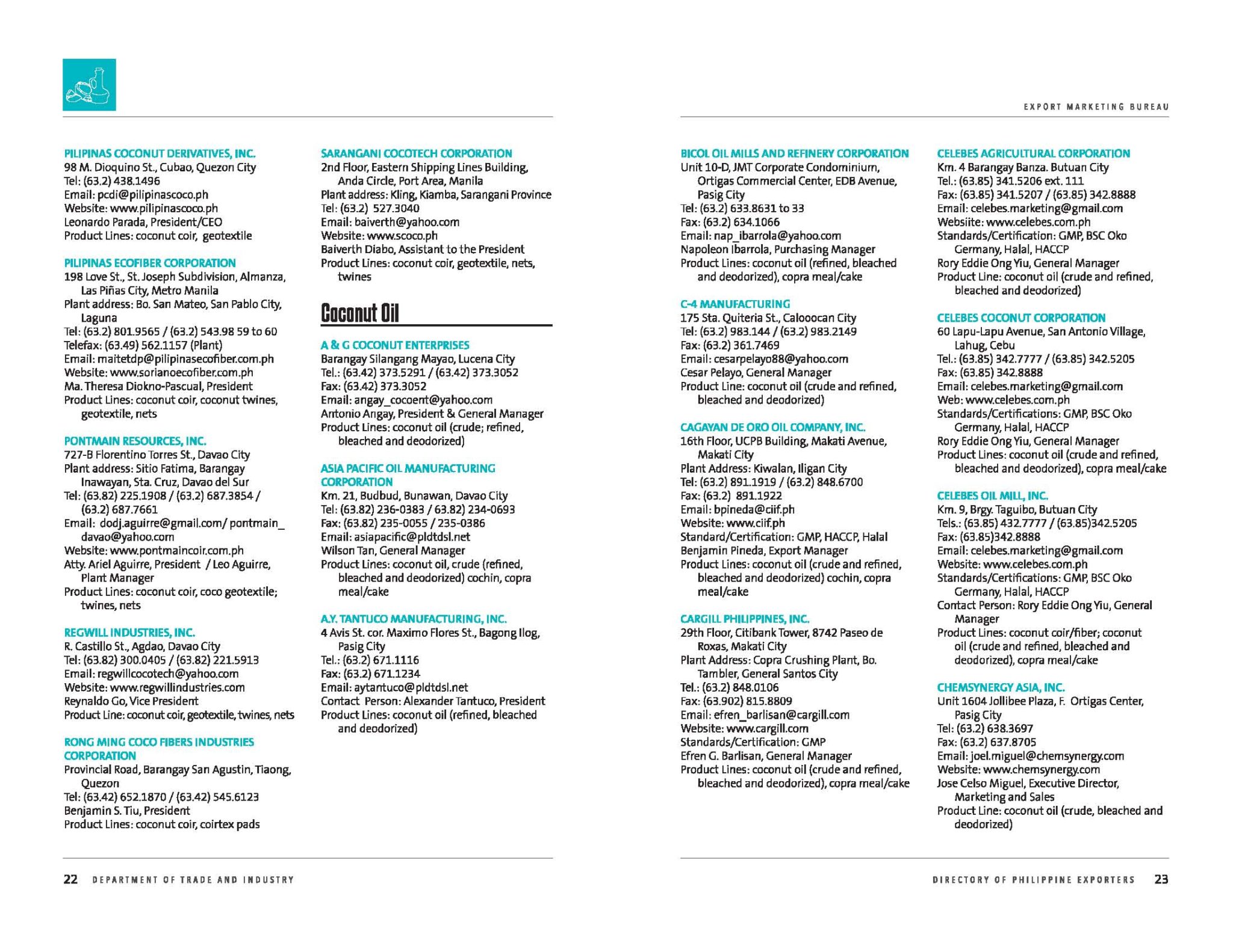 DTI-EMB Directory of Philippine Exporters of Coconut Products ...