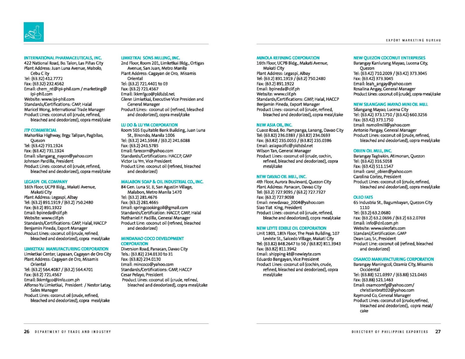 DTI-EMB Directory of Philippine Exporters of Coconut Products ...