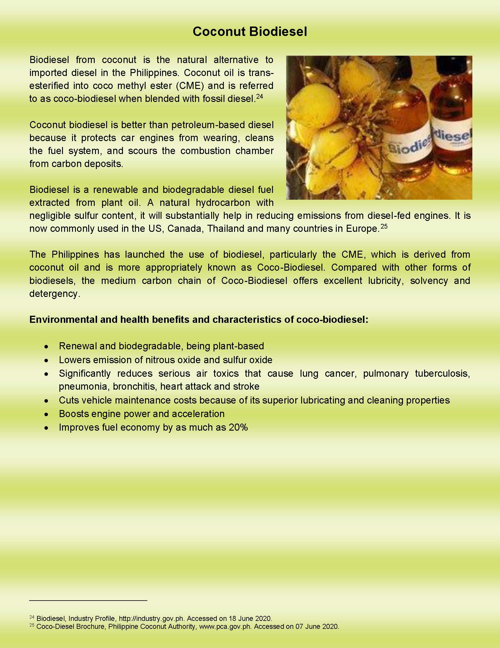 Coconut Biodiesel - Vancouver Philippines Consulate General