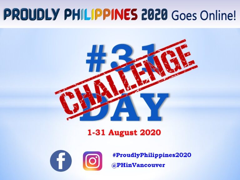"Proudly Philippines 2020 Goes Online! 31-Day Challenge" - Vancouver ...