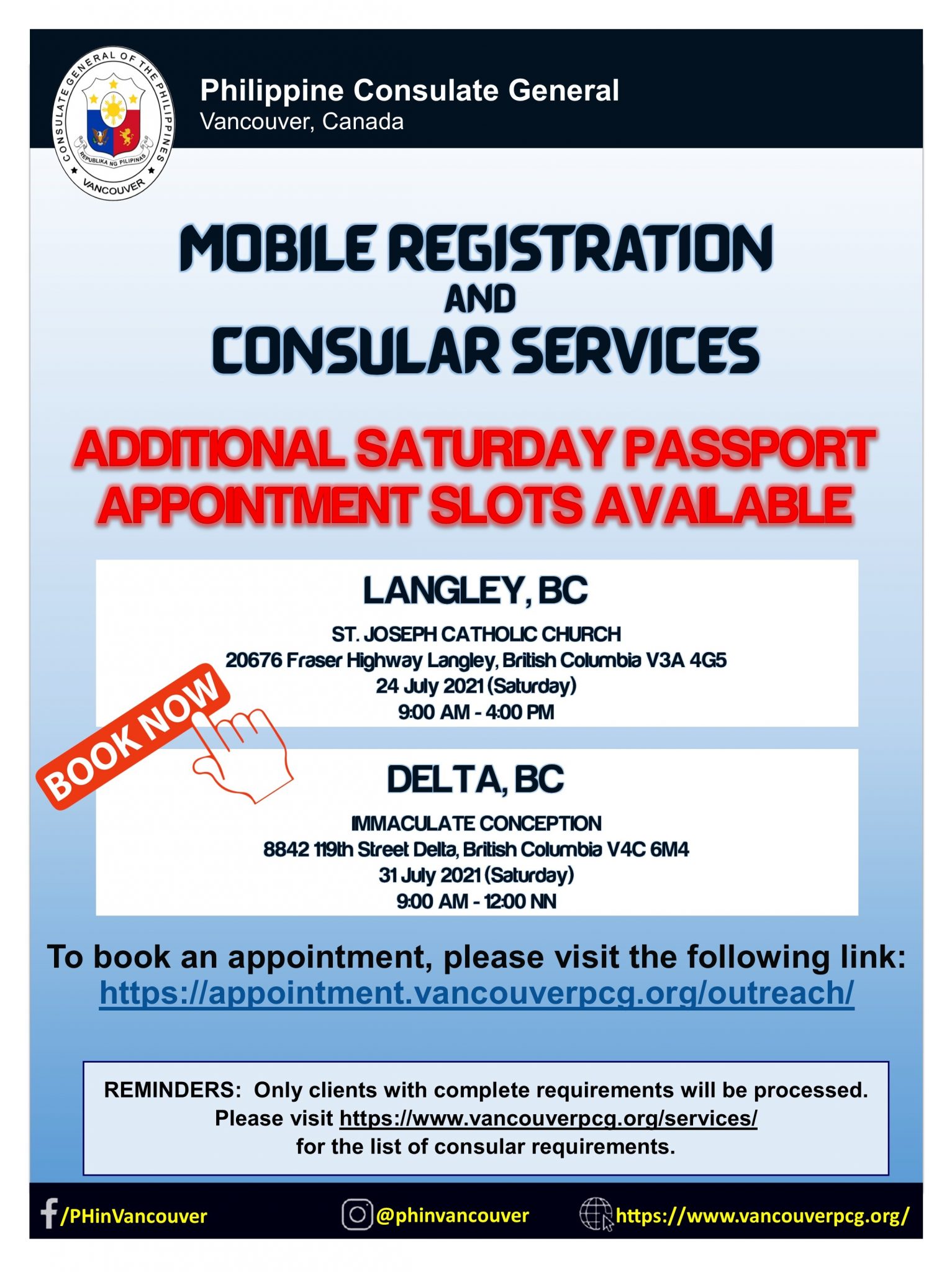 ADDITIONAL JULY PASSPORT SLOTS OPEN - Vancouver Philippines Consulate ...