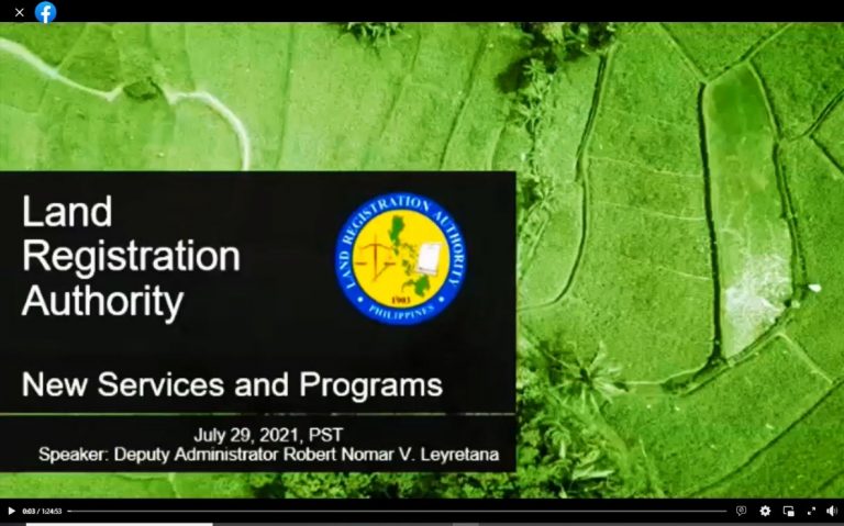 Webinar on Land Registration Authority’s New Services and Programs ...