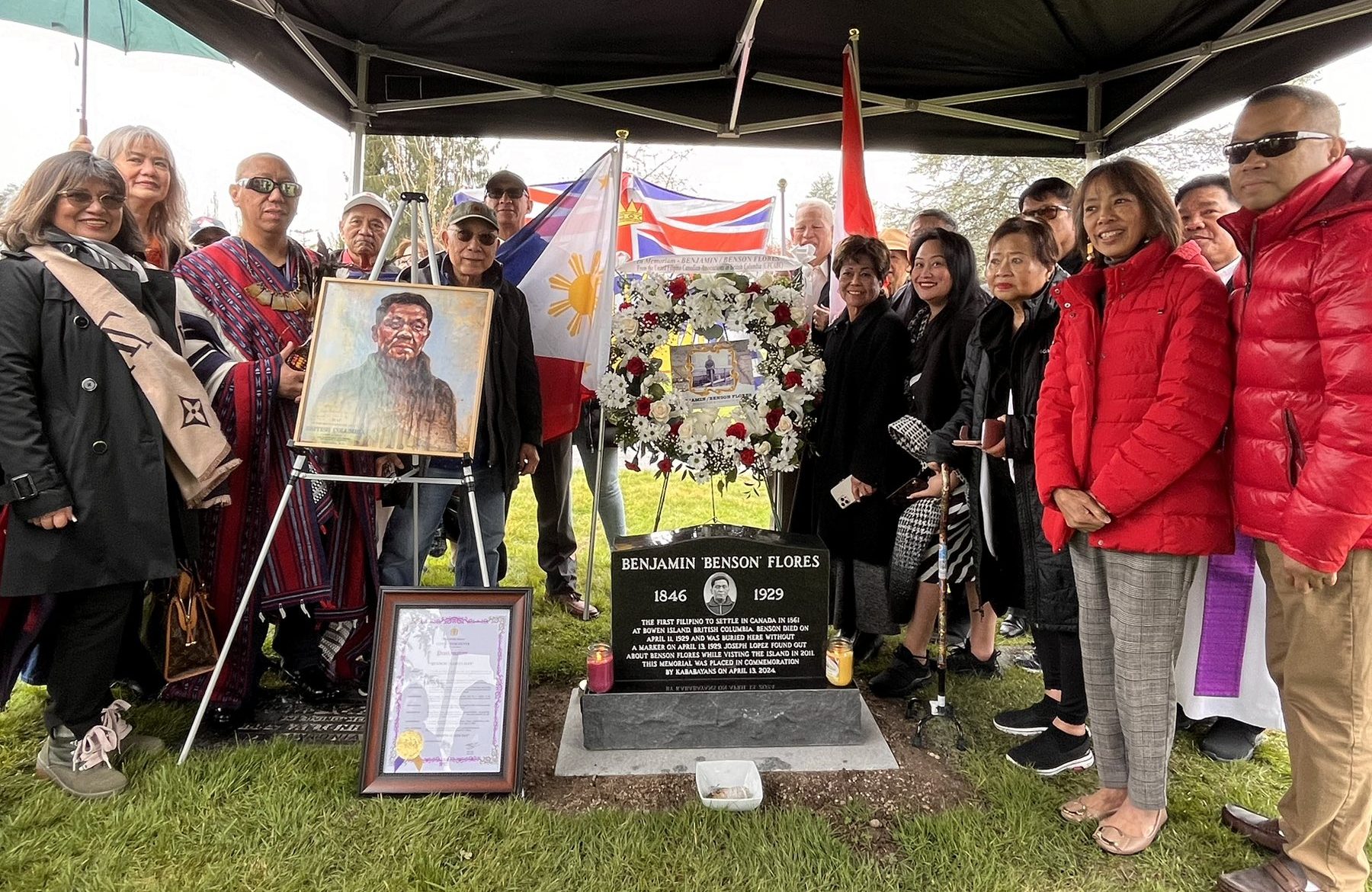 Filipino Community Honors Canada's First Known Filipino Settler, Benson ...